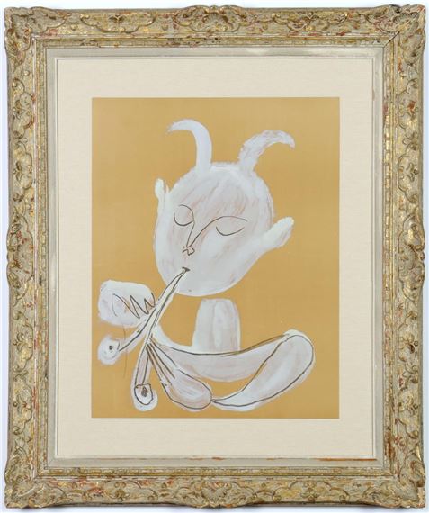 Pablo Picasso | PABLO PICASSO FAUN WITH FLUTE Rare pochoir from joie de ...
