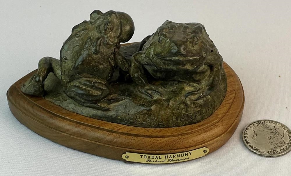 Richard Thompson | 1988 Frog Toadal Harmony Bronze Statue by Richard ...