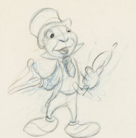 Ward Kimball | Pinocchio Jiminy Cricket Original Production Rough ...