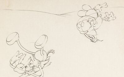 James Algar | Rare Mickey Mouse and Goofy Model Layout Drawing by James ...