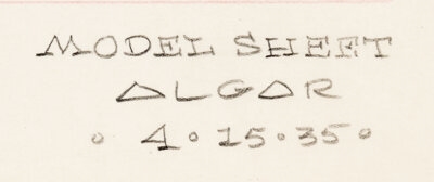 James Algar | Rare Mickey Mouse and Goofy Model Layout Drawing by James ...