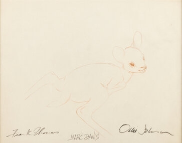 Marc Davis | Bambi Early Character Concept Drawing Signed by Marc Davis ...