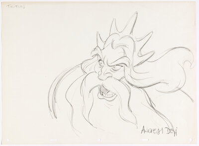 Andreas Deja | The Little Mermaid King Triton Rough Animation Drawing ...