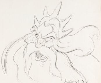Andreas Deja | The Little Mermaid King Triton Rough Animation Drawing ...