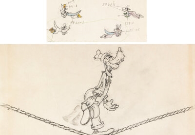 Wolfgang Reitherman | Clock Cleaners Goofy and Angel Goofy Pair of ...