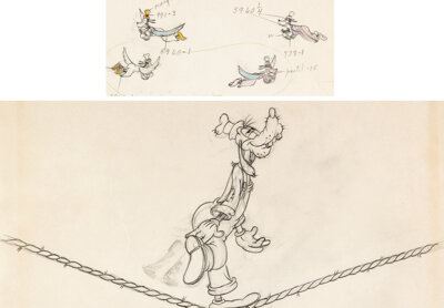 Wolfgang Reitherman | Clock Cleaners Goofy and Angel Goofy Pair of ...