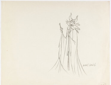 Marc Davis | Sleeping Beauty Maleficent and Diablo Animation Drawing ...