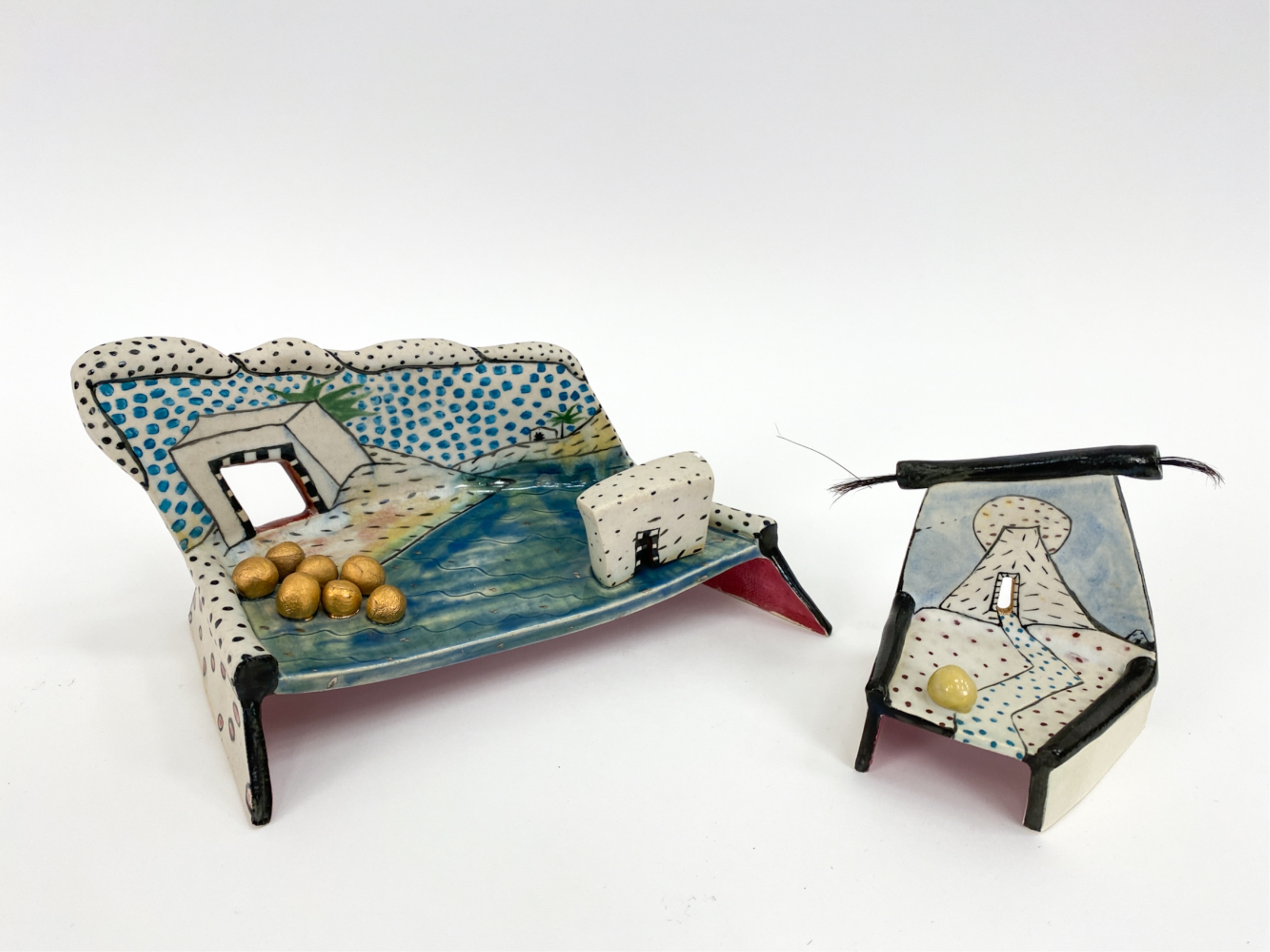 D'Arrigo Elisa | 2) ELISA D'ARRIGO CERAMIC CHAIR SCULPTURES (Circa 1979 ...