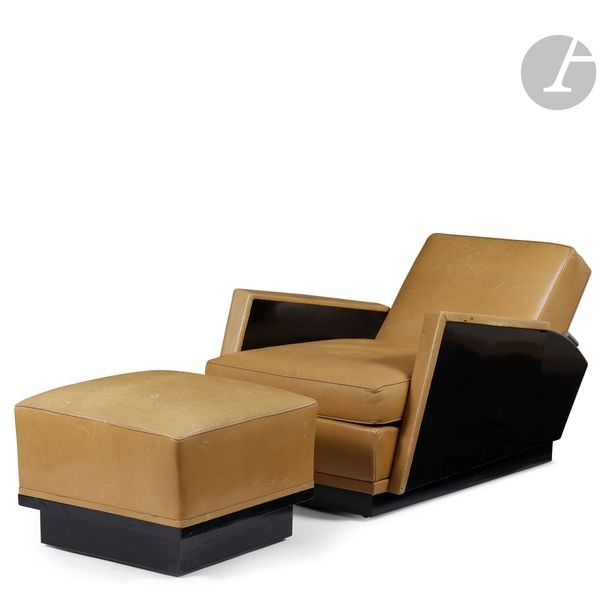 Paul Dupré-Lafon | Modernist lounge armchair with adjustable backrest ...