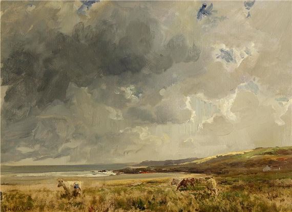 James Humbert Craig | Milking the Cow by the Coast | MutualArt