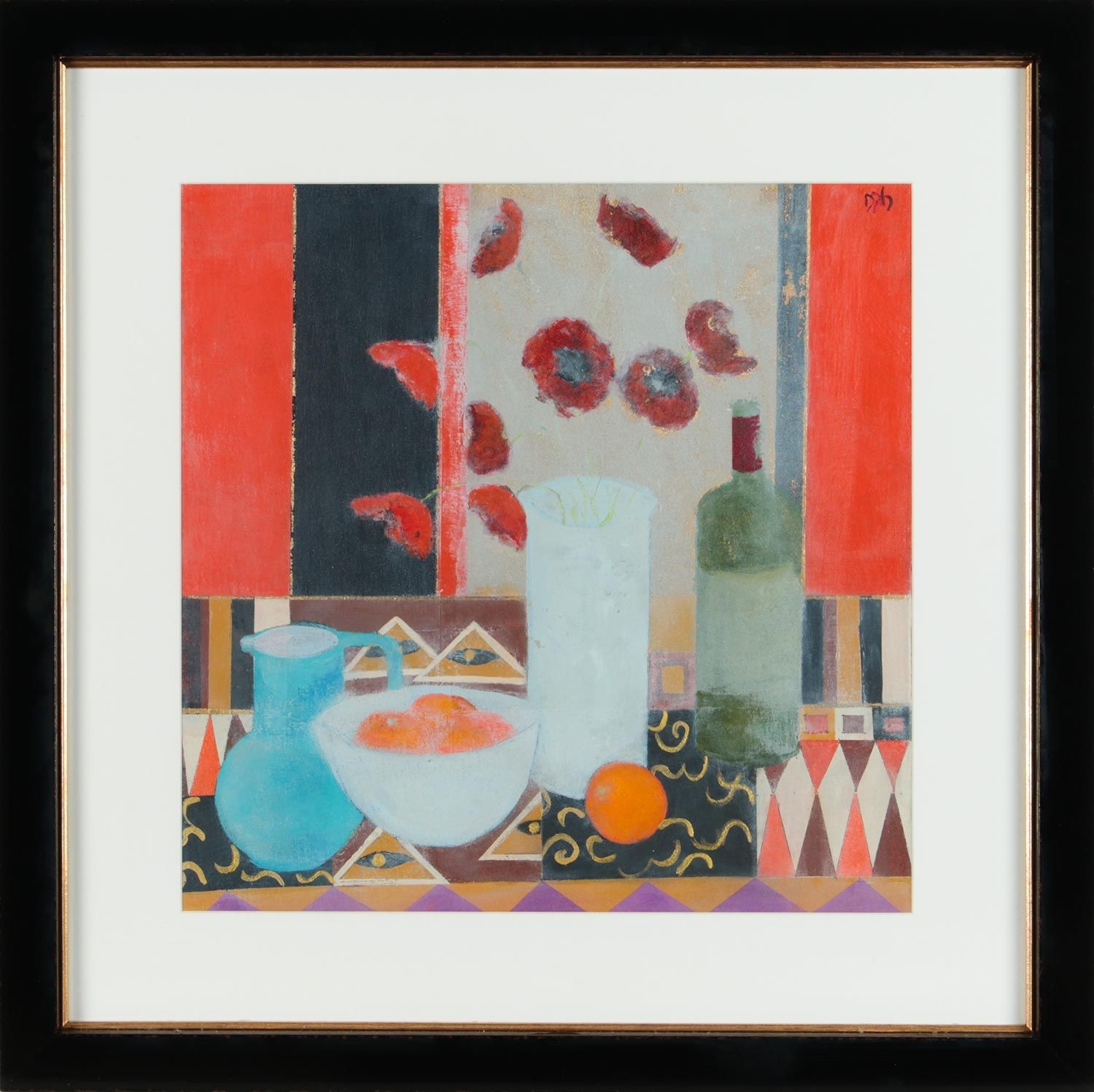 David Gordon Hughes | STILL LIFE, ART DECO POPPIES | MutualArt