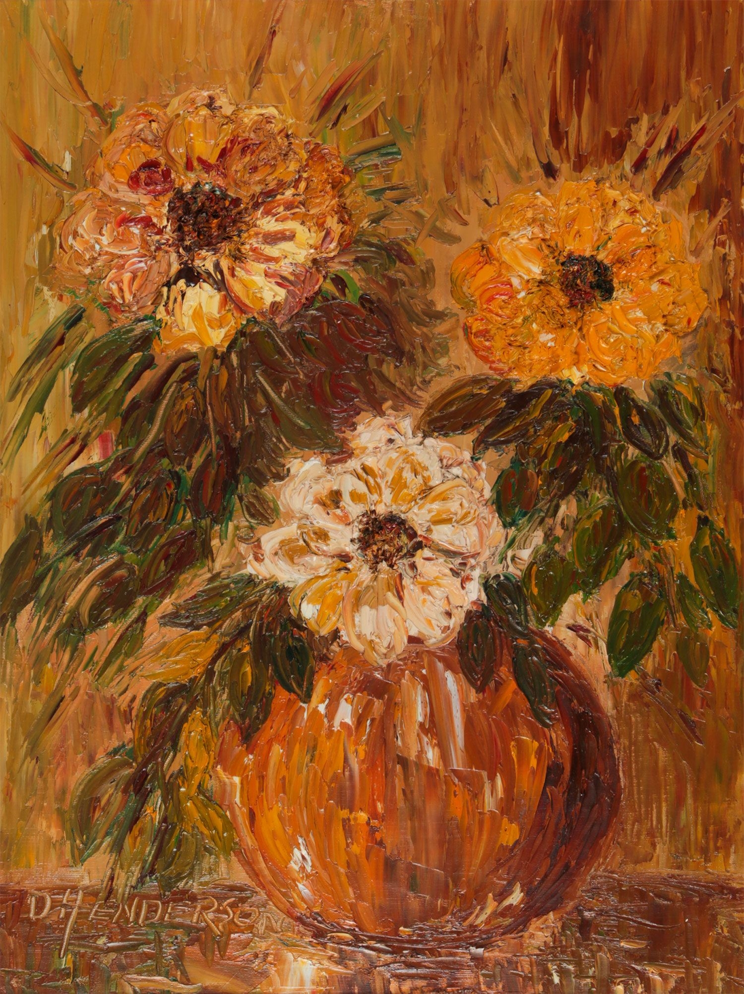 Deirdre Henderson | STILL LIFE VASE OF FLOWERS | MutualArt