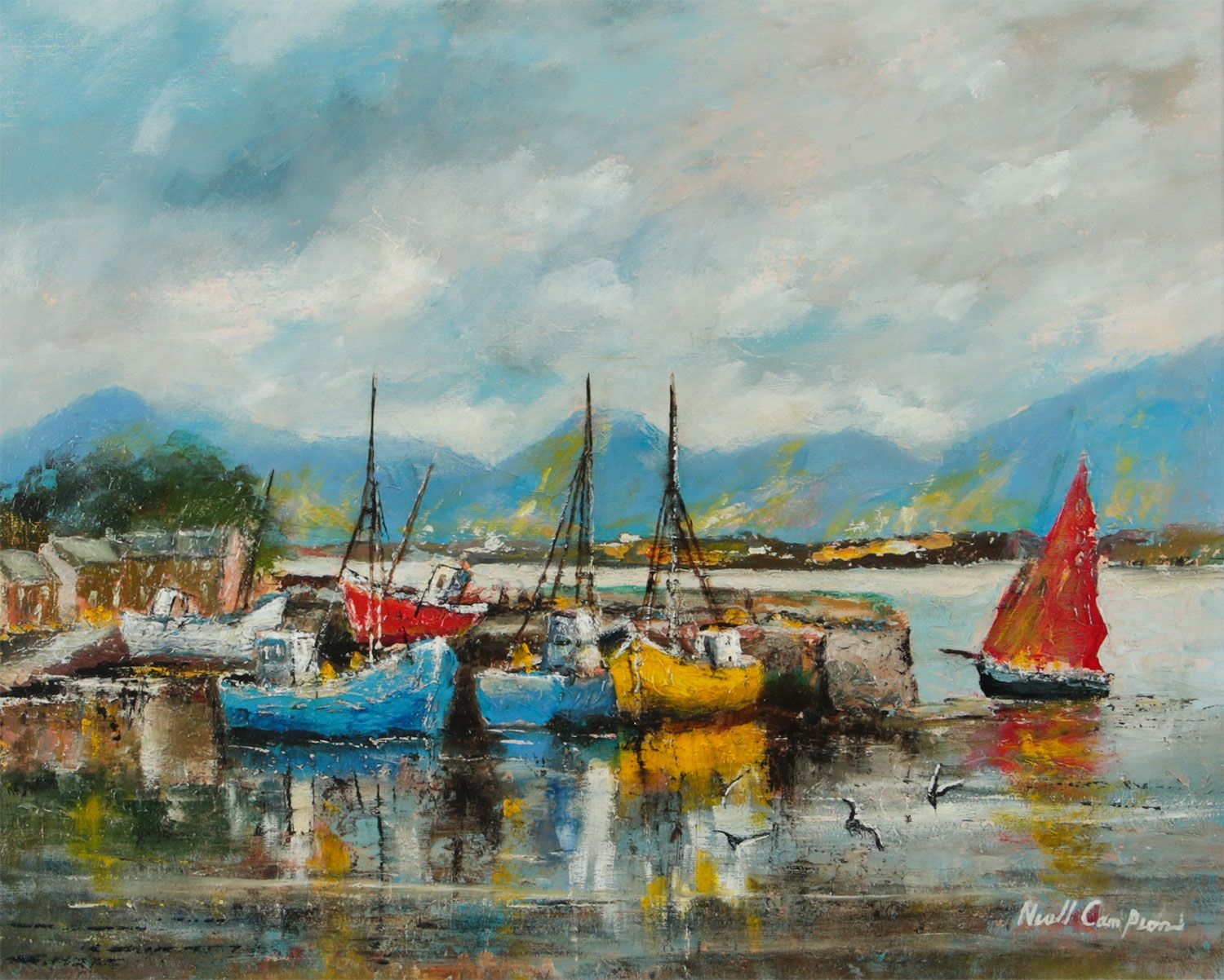 Niall Campion | FISHING BOATS, ROUNDSTONE HARBOUR | MutualArt