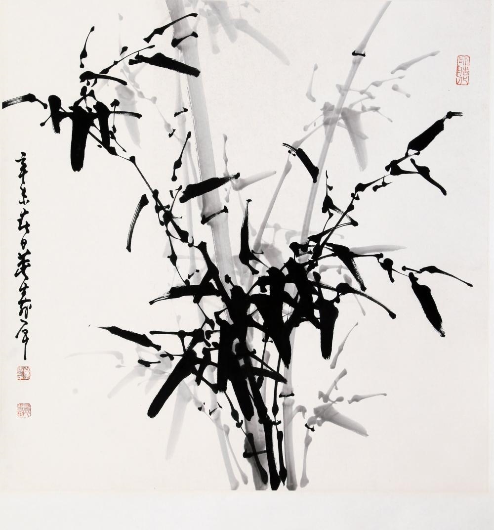 Dong Shouping | Red Plum Blossoms (1991) | MutualArt