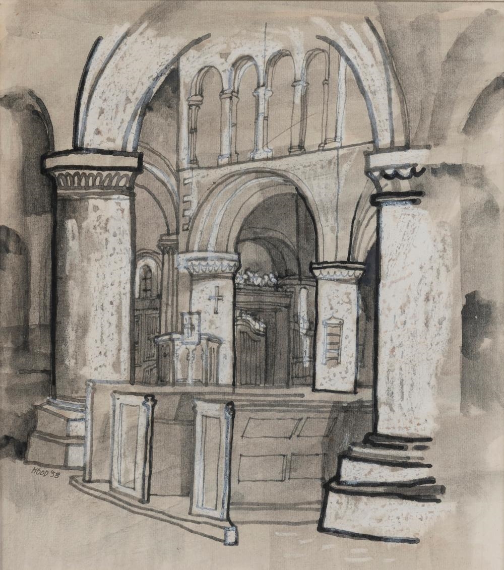 Kenneth Hood | Cathedral Interior 1958 (1958) | MutualArt