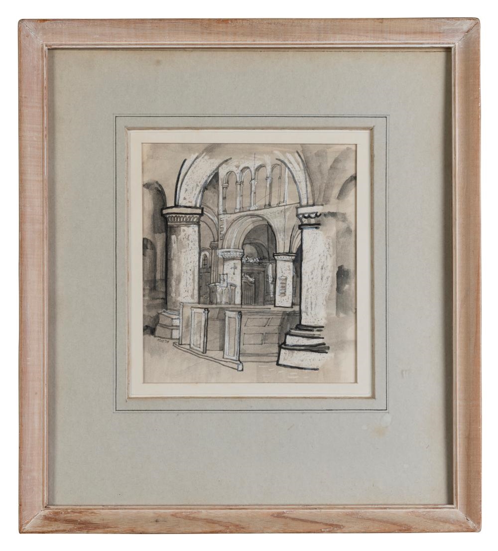 Kenneth Hood | Cathedral Interior 1958 (1958) | MutualArt