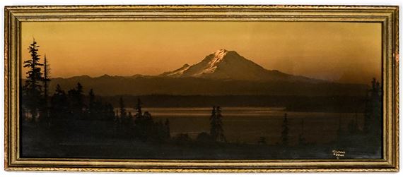 Norman Stewart Edson | Norman Edson Mt. Rainier Orotone (Goldtone ...