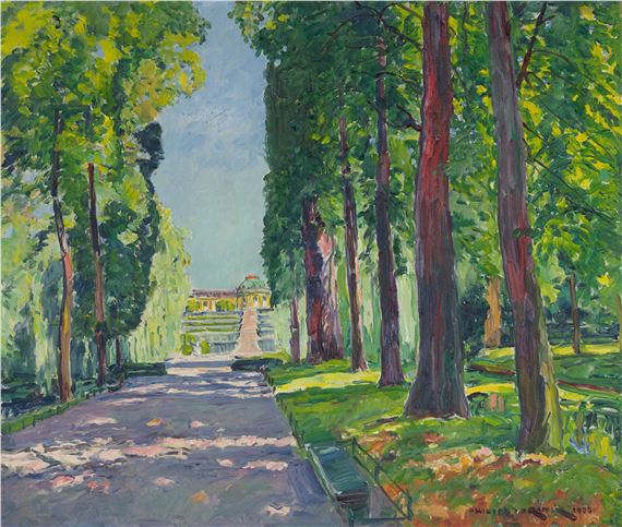 Philipp Franck | Blick auf Schloss Sanssouci in Potsdam (1933) | MutualArt