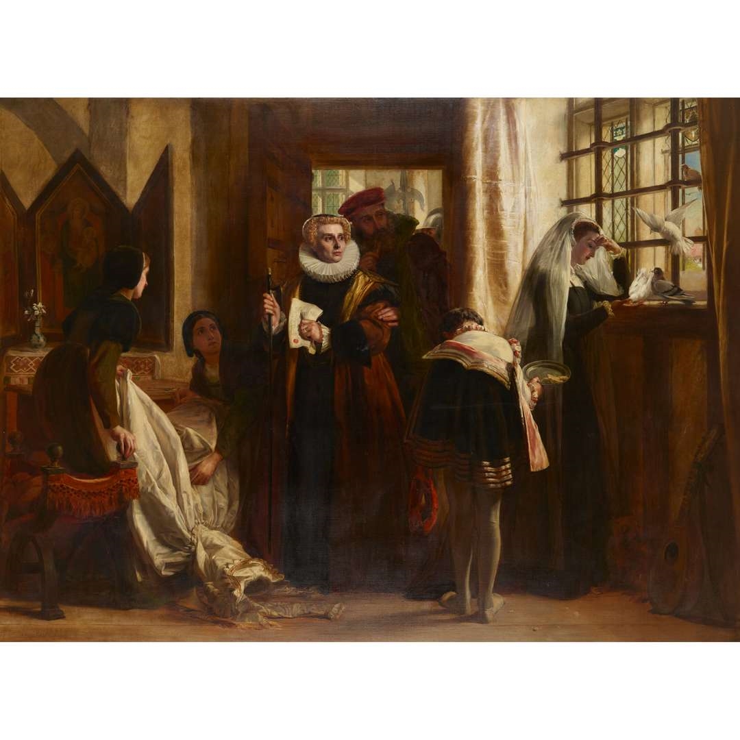 John Calcott Horsley | MARY QUEEN OF SCOTS IN CAPTIVITY (1871) | MutualArt