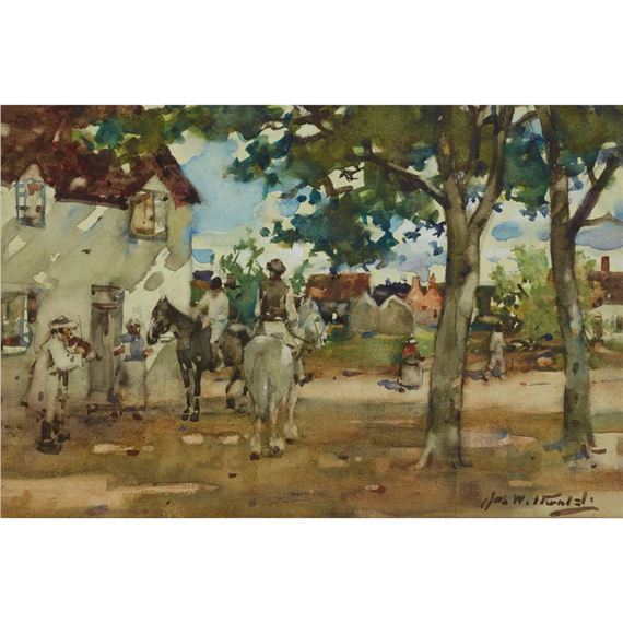 James Watterson Herald | HORSEMEN AND VIOLINIST OUTSIDE AN INN | MutualArt