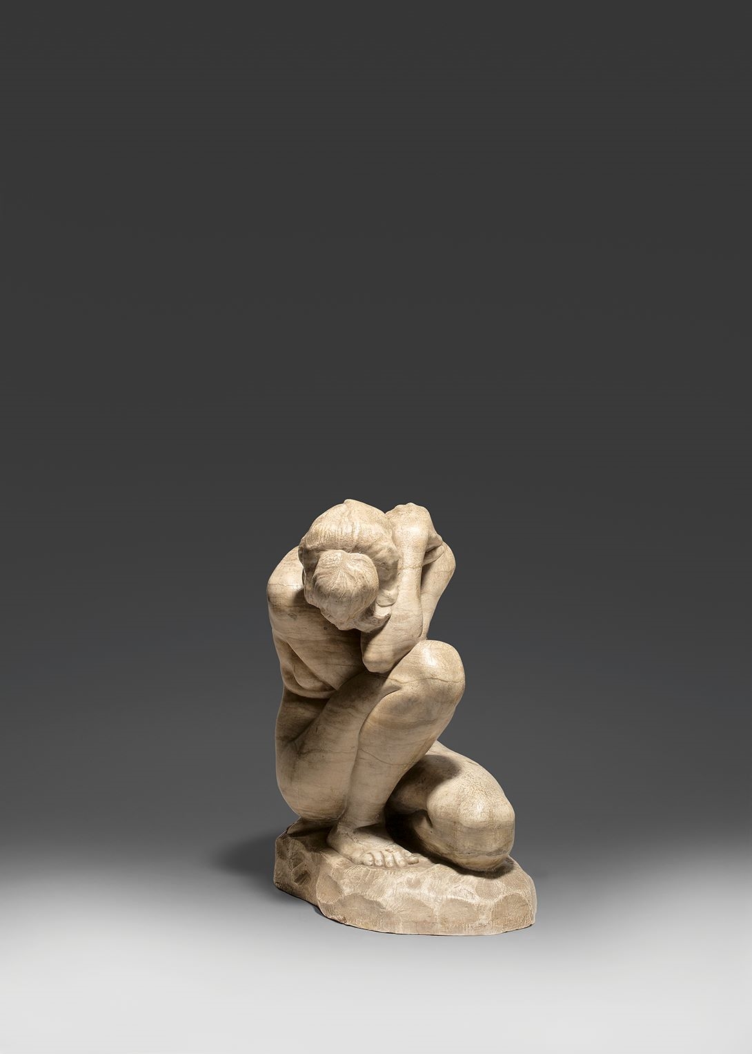 Hugo Lederer | Crouching woman (1897) | MutualArt