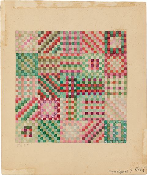 Gunta Stolzl | Design for a double weave carpet. | MutualArt