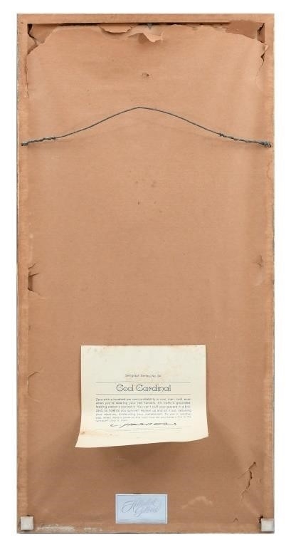 Charley Harper | CHARLEY HARPER SERIGRAPH COOL CARDINAL (1974) | MutualArt