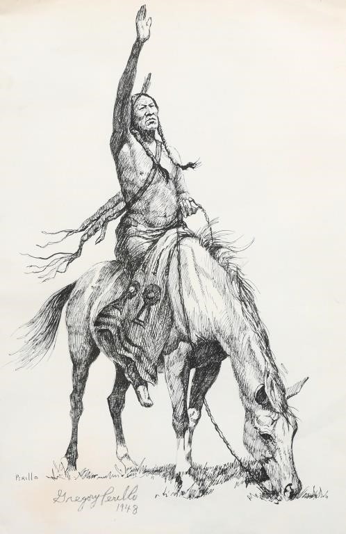 Perillo Greg | GREGORY PERILLO COCHISE ON HORSEBACK (1948) | Compare ...