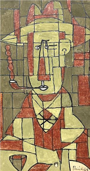 Manuel Pailós | Personaje constructivo con sombrero | MutualArt