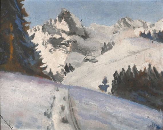 Jean Gaillard | Jean GAILLARD The Mountain Oil on panel signed lower ...