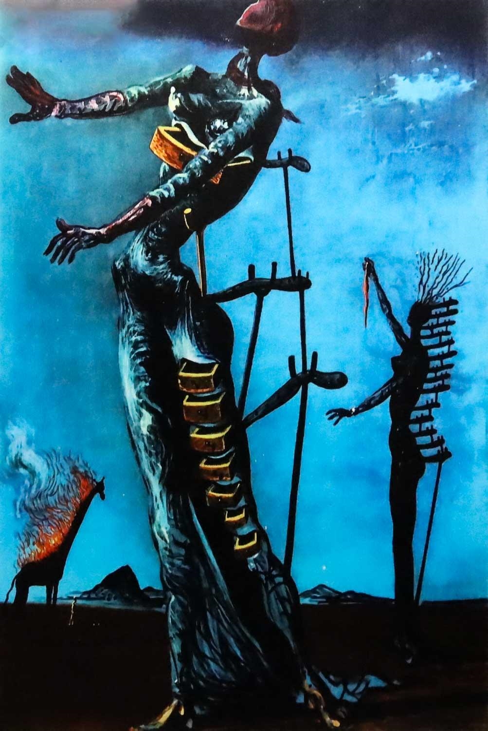 Salvador Dali Burning Giraffe Hitecera Surreal Salvador Dali Burning