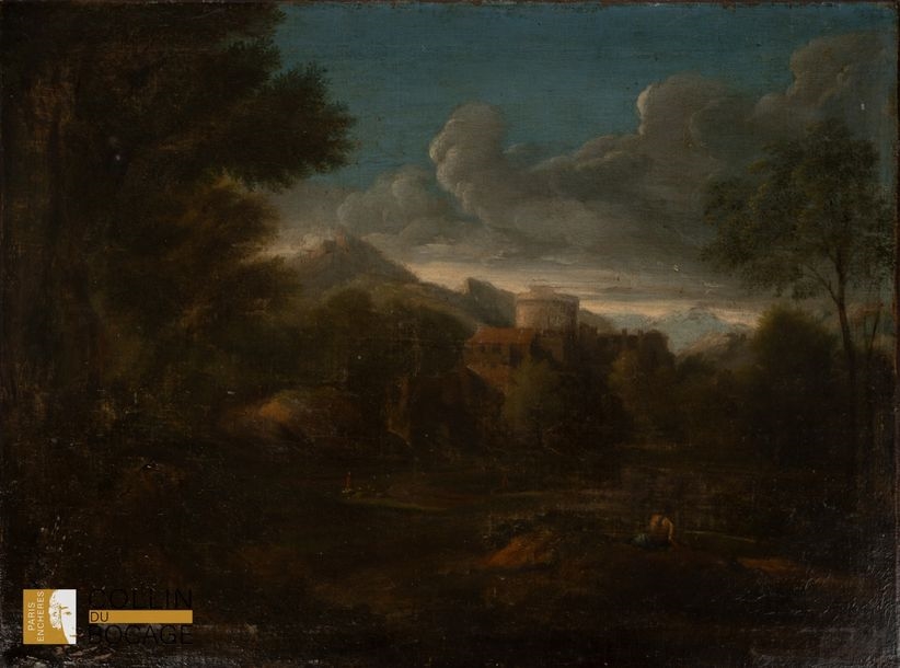 Nicolas Poussin | 18th century school, after Poussin. Landscape ...