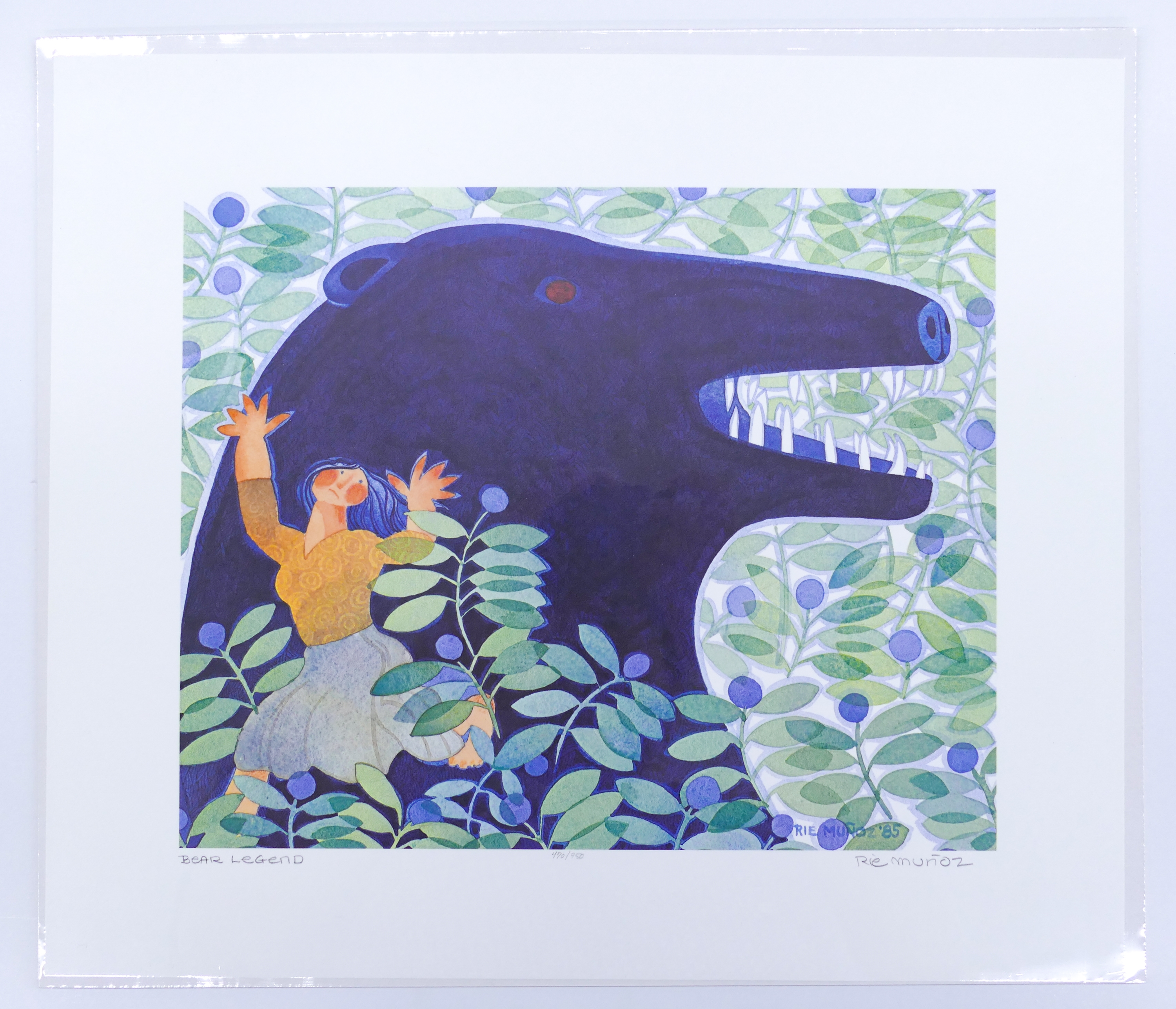 Rie Muñoz | Rie Munoz ''Bear Legend'' 1985 Signed Print (1985) | MutualArt