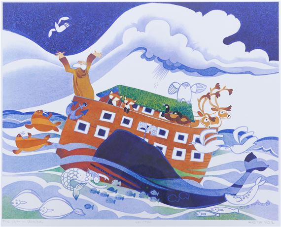 Rie Muñoz | Rie Munoz ''The Ark in Alaska'' 1989 Signed Print (1989 ...