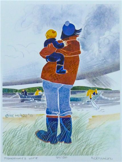 Rie Muñoz | Rie Munoz ''Fisherman's Wife'' 1991 Signed Print (1991 ...