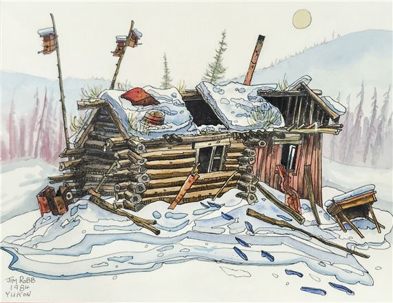 Jim Robb | Châlet au prinptemps et châlet en hiver (1983) | MutualArt