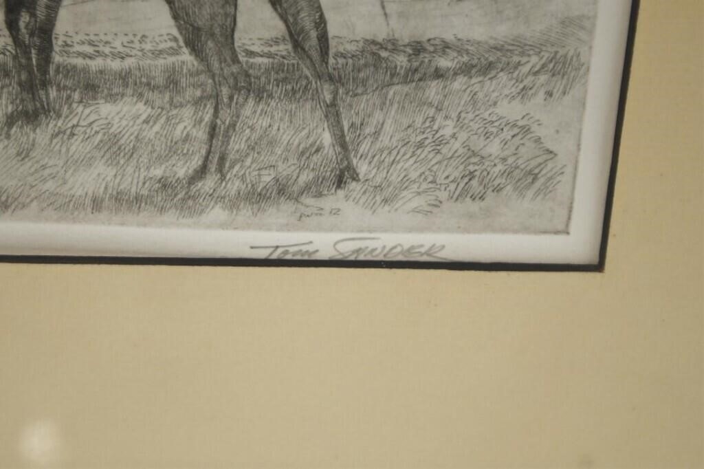 Tom Sanders | Tom Sanders etching - Moose | MutualArt