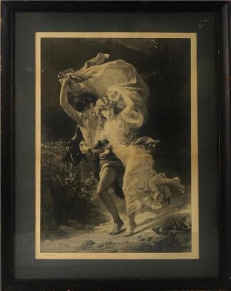 Pierre-Auguste Cot | Pierre Auguste Cot 1880 Engraving The Storm (1880 ...
