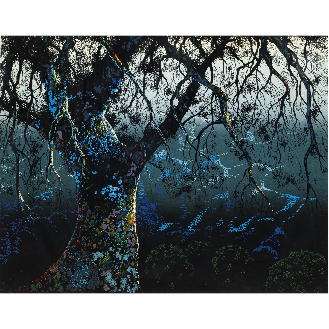 Eyvind Earle | Autumn Evening (1979) | MutualArt