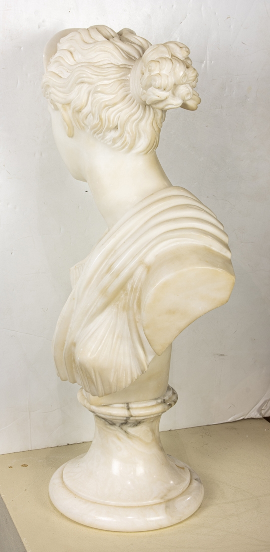 Italian School, 20th Century | An Italian alabaster bust of Diana ...