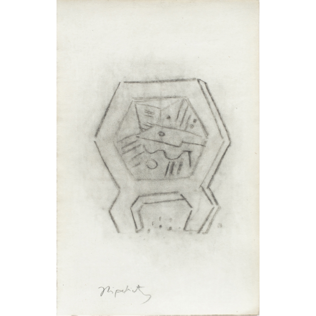 Jacques Lipchitz | HOMME ASSIS A LA GUITARE | MutualArt