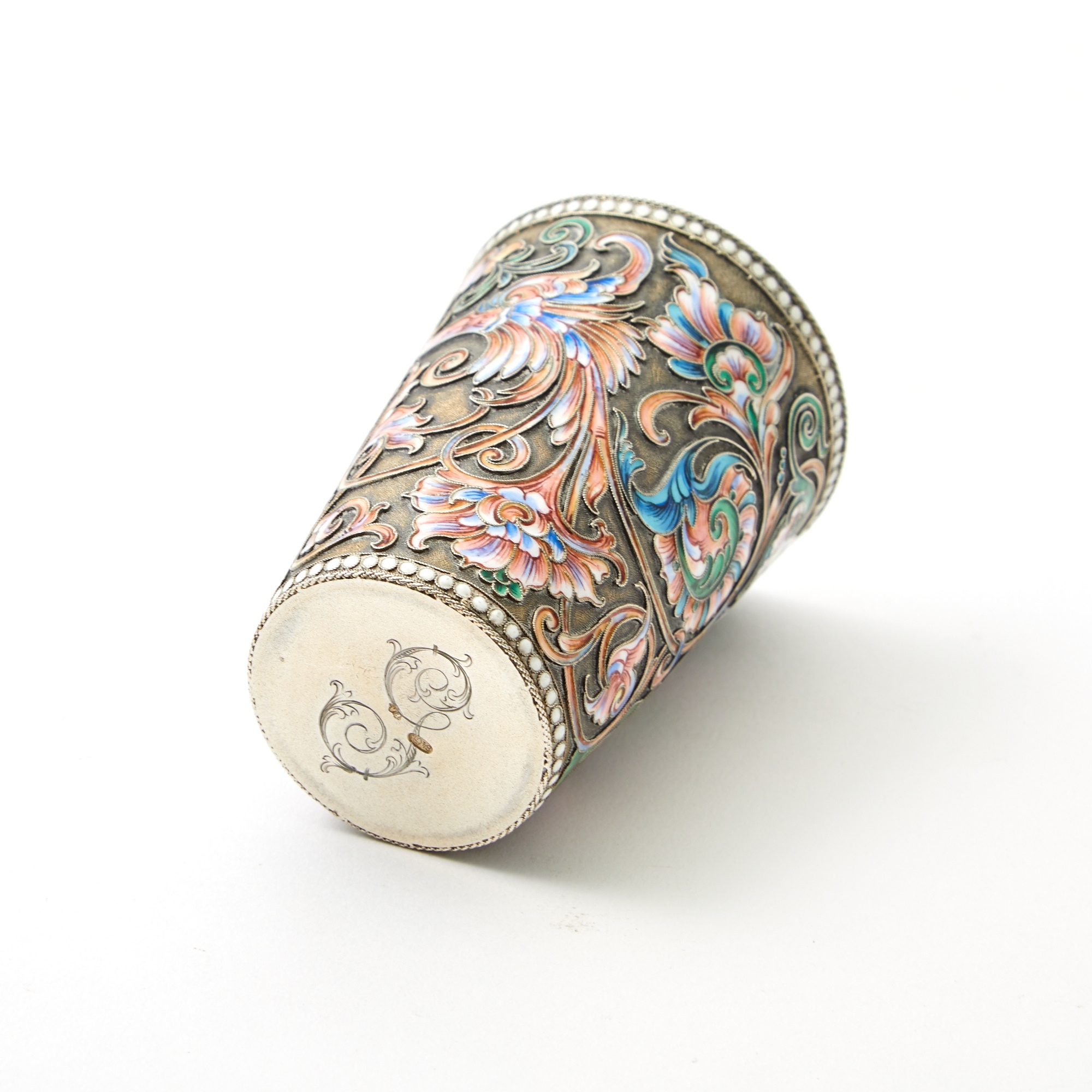 Vasili Agafonov | Russian Silver-Gilt and Cloisonné Enamel Beaker ...