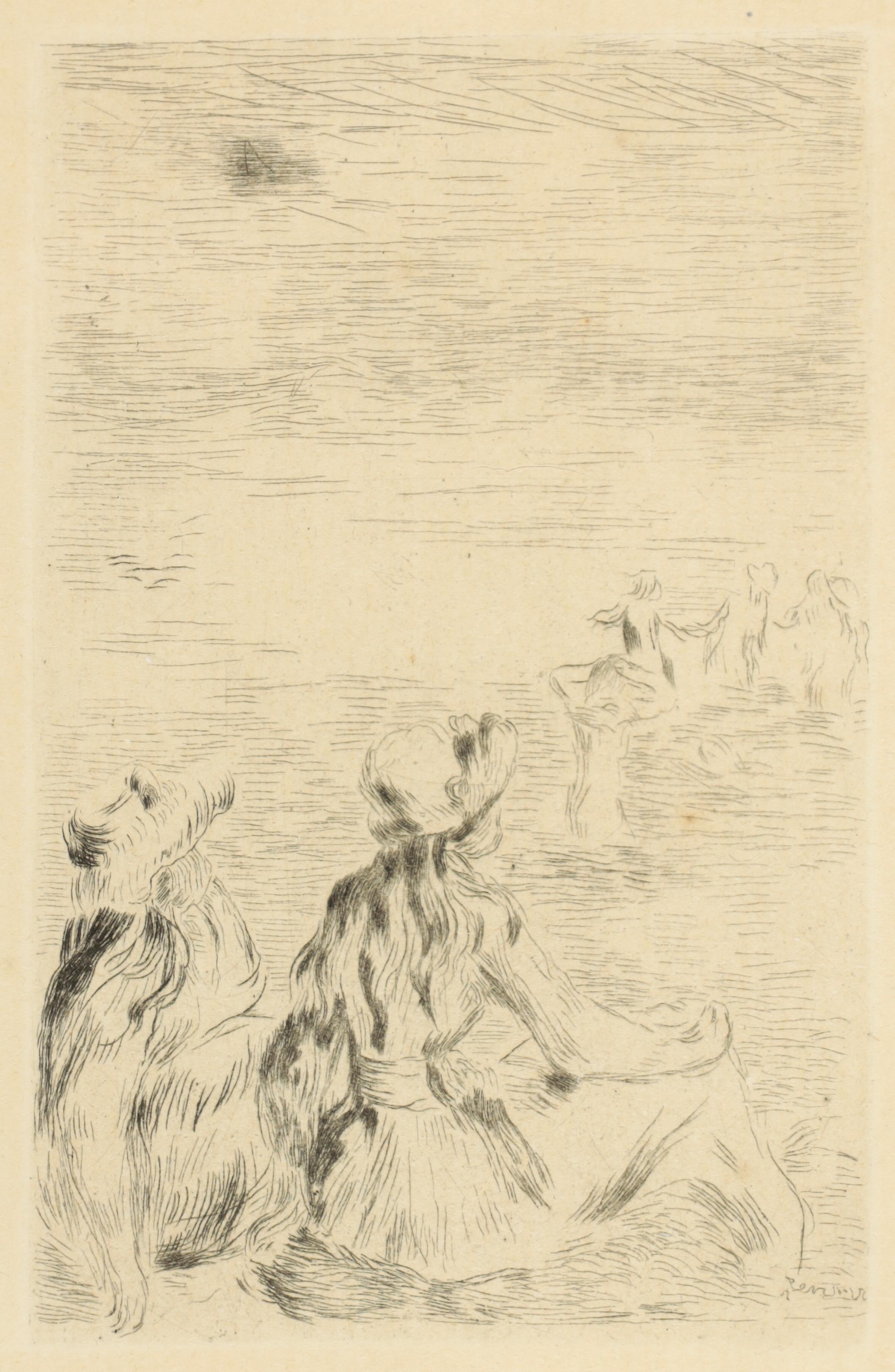 Pierre-Auguste Renoir | Sur la plage à Bernval (Circa 1892) | MutualArt
