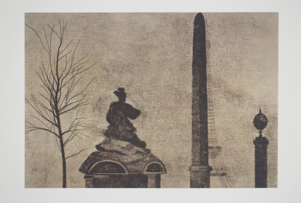 R. B. Kitaj | Paris: Place de la Concorde and Obelisk (1990) | MutualArt