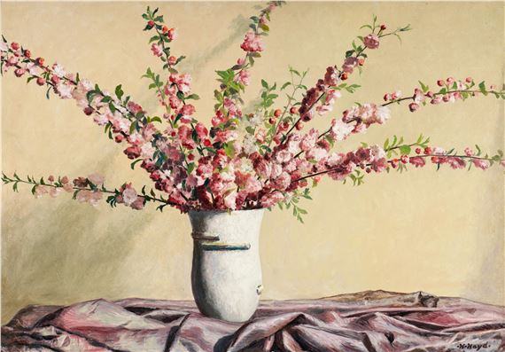 Karl Hayd | Mandelblüten auf hellem Grund | MutualArt