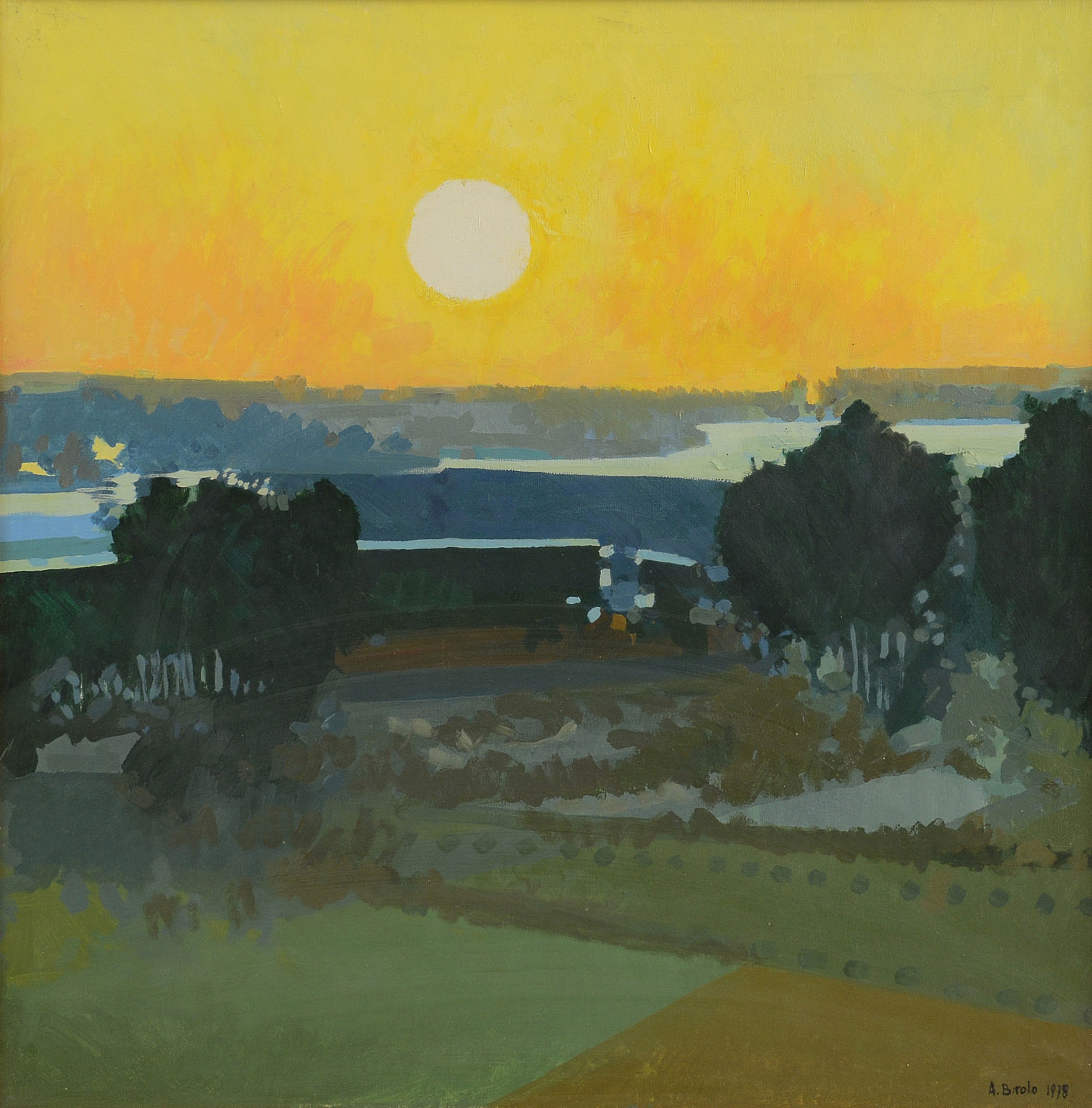 Alfonso Birolo | Sunrise on the Po (1978) | MutualArt