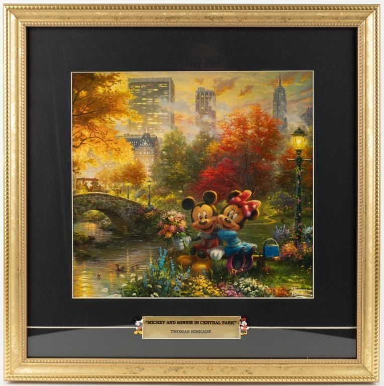 Thomas Kinkade | Art Disney Mickey And Minnie Thomas Kinkade | MutualArt