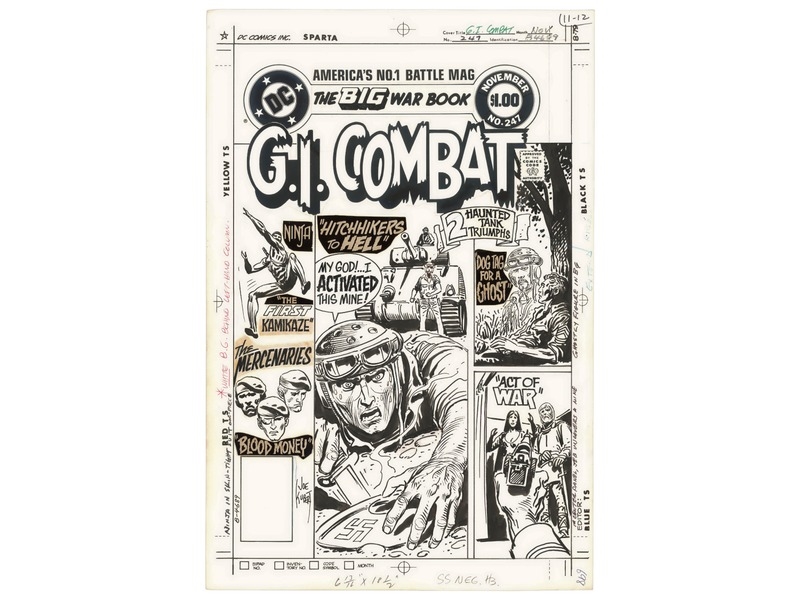 Joe Kubert | 1982 G.I. Combat. #247 Cover Art Joe Kubert (1982) | MutualArt
