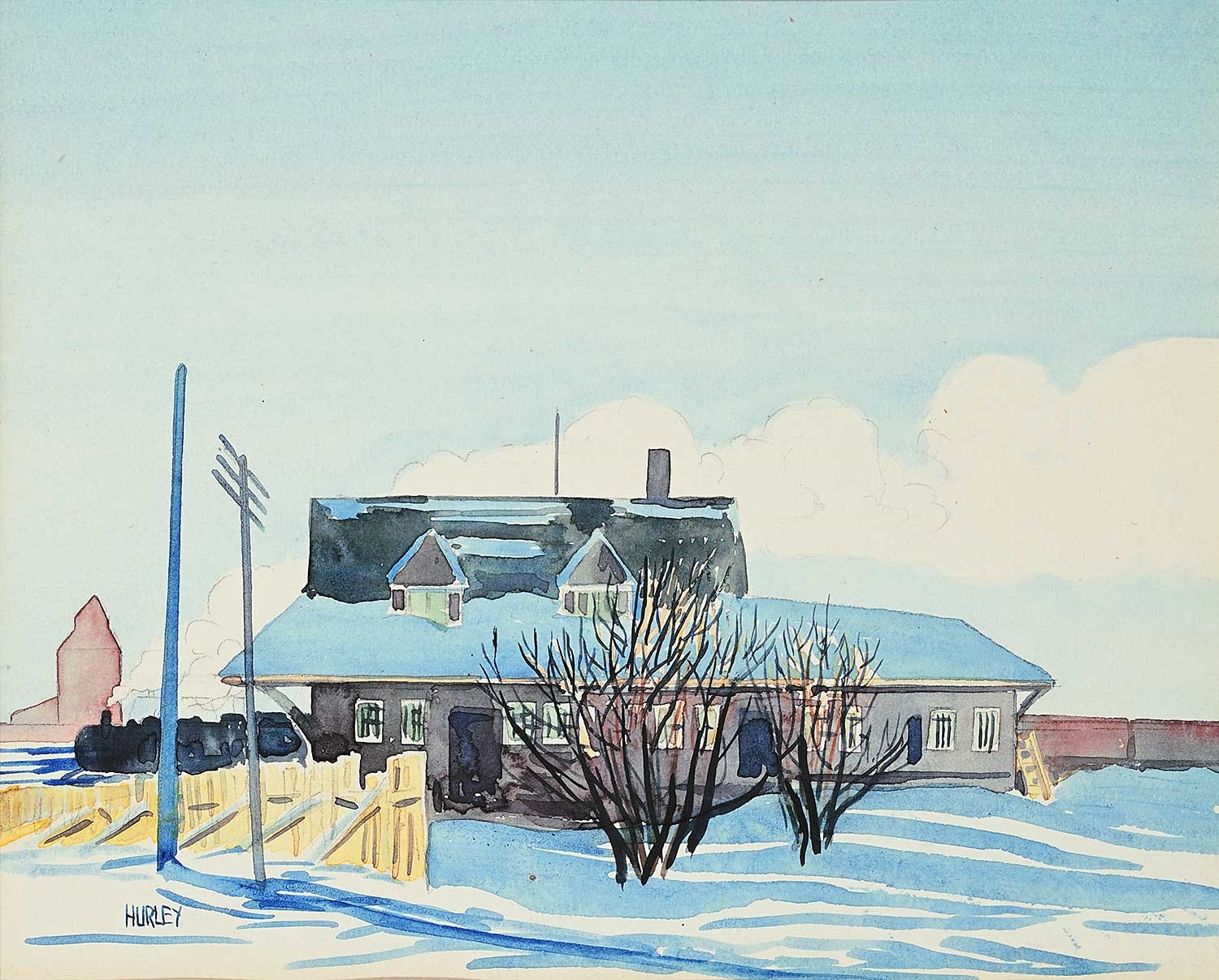 Robert Newton Hurley | Untitled - Sutherland Railway Station (1930 ...
