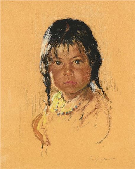 Nicholas de Grandmaison | Untitled - Child with Blue and Brown Beads ...